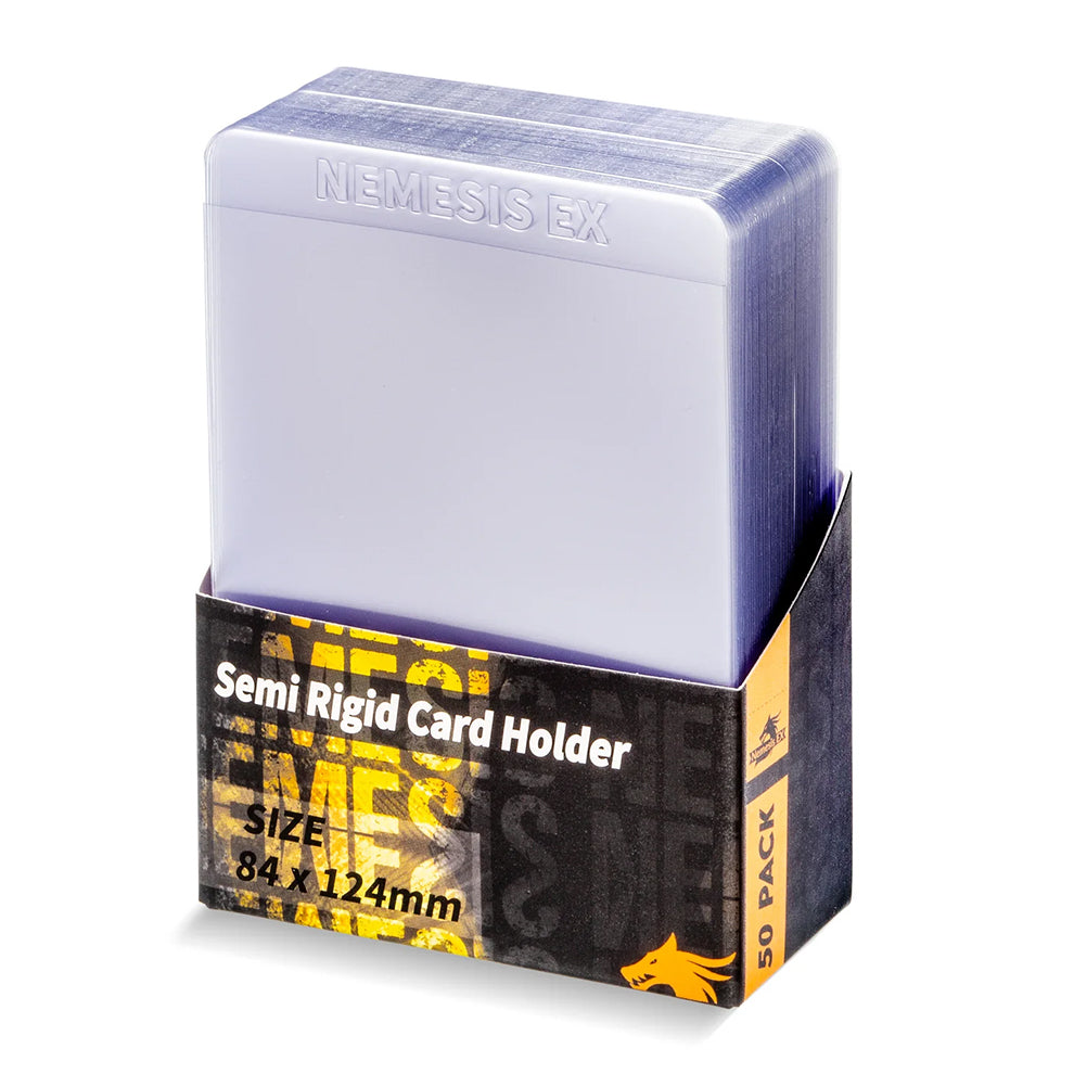 Nemesis EX - Semi Rigid Card Holders 84 x 124mm - 50 stuks bij Collegged